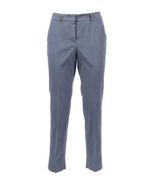 Peserico Turn-up Hem Tapered Trousers - Blue