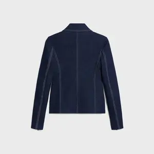 Celine Cavaliere Jacket In Stretch Denim
