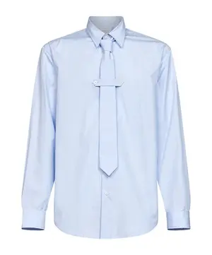 Dries Van Noten Collared Long-sleeved Shirt - Blue