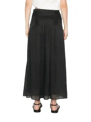 Isabel Marant Étoile Pleated Embroidered Flared Skirt