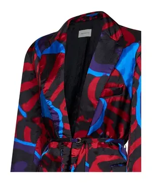 Dries Van Noten Belted Printed Blazer