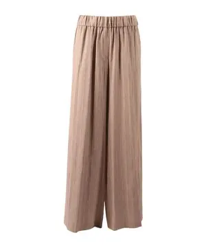 Peserico Striped Trousers - Brown