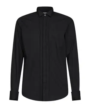 Dries Van Noten Collared Long-sleeved Shirt - Black