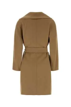 Max Mara Testremo Belted Wrap Coat - Brown