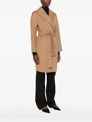 Max Mara Testremo Belted Wrap Coat - Brown