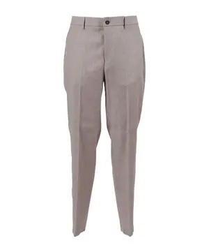 Peserico Pressed-crease Straight-leg Trousers - Light Brown