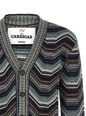 Missoni Zigzag-knit V-neck Cardigan
