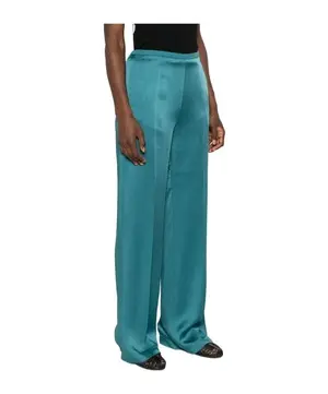 FORTE_FORTE Satin Finish Wide Leg Trousers
