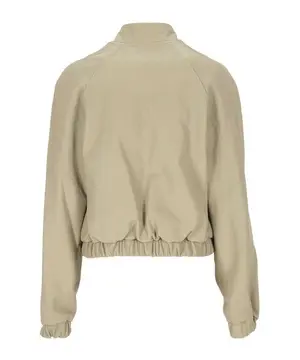 Paloma Wool Stand Collar Casual Jacket With Elasticated Waist - Nude