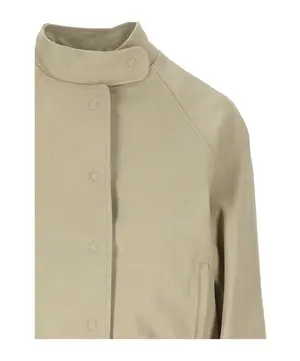 Paloma Wool Stand Collar Casual Jacket With Elasticated Waist - Nude
