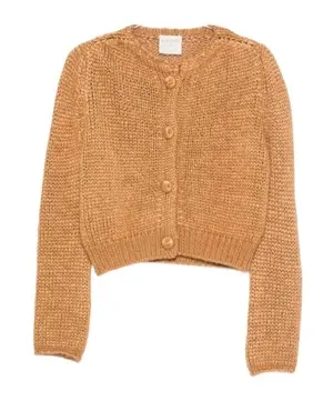 FORTE_FORTE Chunky-knit Button-up Cardigan