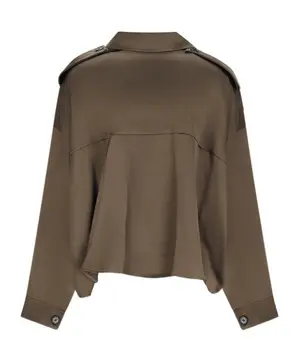 Khaite Long-sleeved Shirt With Lapel Collar - Brown