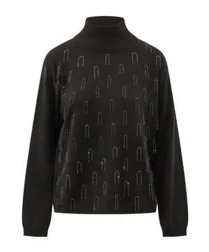 Fabiana Filippi Embellished Mock-neck Knitted Jumper