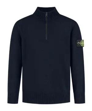 Stone Island Long-sleeve Half-zip Pullover - Blue