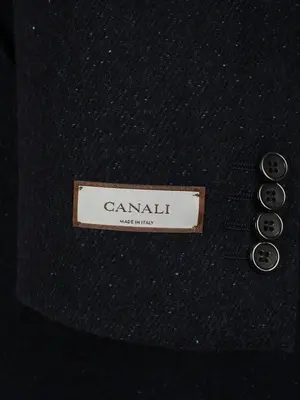 Canali Long-sleeved Collared Coat