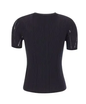 Liu Jo Cut-out Ribbed-knit T-shirt
