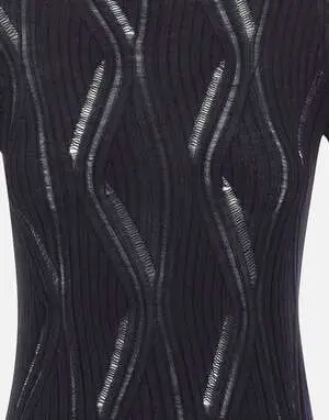 Liu Jo Cut-out Ribbed-knit T-shirt