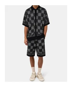 Amiri Ma Quad Checker Crochet Shirt