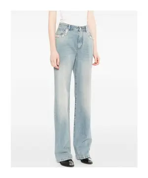 Alexander McQueen Straight-leg Embellished Jeans