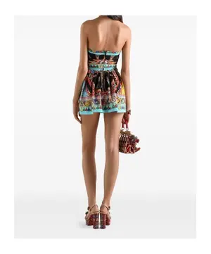 Dolce & Gabbana Carretto-print Poplin Dress