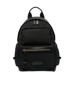 TOM FORD Logo Patch Zipped Backpack