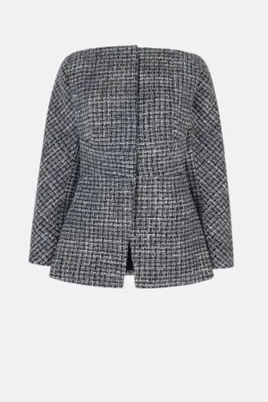 EMILIA WICKSTEAD Holden Top In Boucle Tweed - Multi