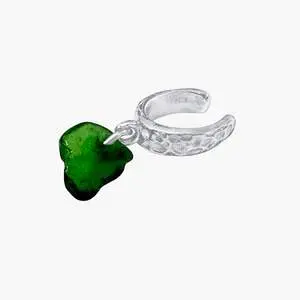 GLASSTYK Palmeskær Ear Cuff - Green