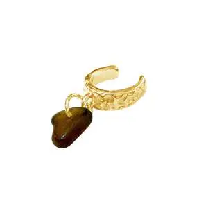 GLASSTYK Kokosskær Ear Cuff - Brown