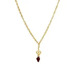 GLASSTYK Kokosspiral Necklace Gold - Brown