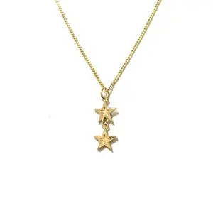EDGE ONLY Mini Megastar Double Star Pendant Necklace In 18ct Vermeil - Gold