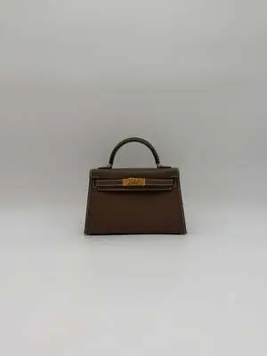 Hermès Mini Kelly Etoupe Epsom Gold Hardware