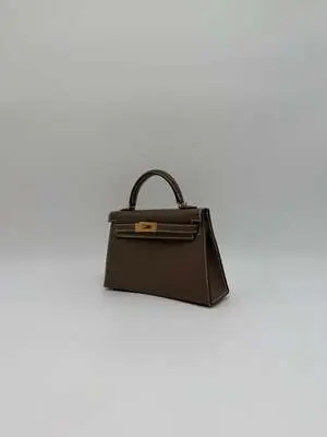 Hermès Mini Kelly Etoupe Epsom Gold Hardware