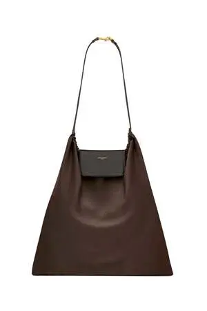 Saint Laurent Foulard Folding Pouch - Brown