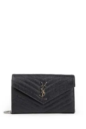 Saint Laurent Classic Cassandre Chain Wallet - Black