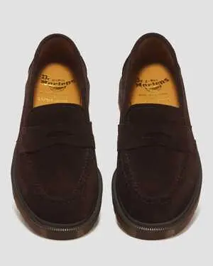 Dr. Martens Delapre Penny Loafer Repello Calf Suede - Brown