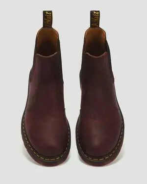 Dr. Martens 2976 Crazy Horse Chelsea Boots - Red