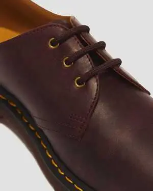 Dr. Martens 1461 3-eye Crazy Horse Leather Lace Up Shoes - Red