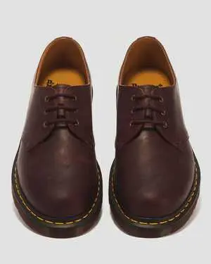Dr. Martens 1461 3-eye Crazy Horse Leather Lace Up Shoes - Red