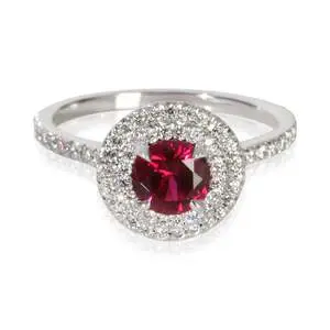 Tiffany & Co. Ruby And Diamond Soleste Ring - Platinum
