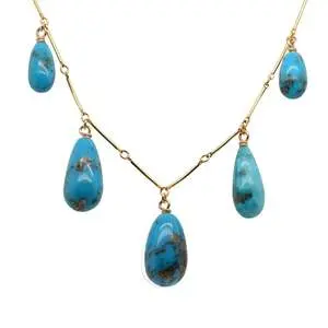 LORI KAPLAN DESIGN Persian Turquoise Drop Necklace