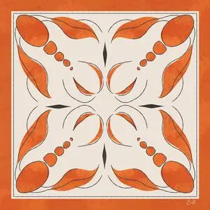 BALTÉR Green Grass Season Scarf - Orange