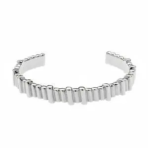 EMMA HOLLAND JEWELLERY Platinum Step Cuff Bracelet - Silver