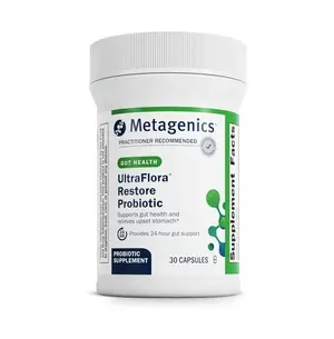 METAGENICS Ultraflora Restore Probiotic 20 Billion Cfu Relief For Occasional Loose Stools Supports Gut Health With Clinically - No Color