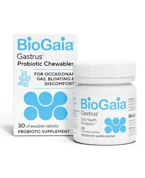 BIOGAIA Gastrus Gut Health Probiotic Chewables Ease Abdominal Discomfort - No Color