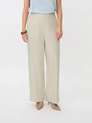 MASAI COPENHAGEN Mapippie Linen-blend Pinstripe Trousers