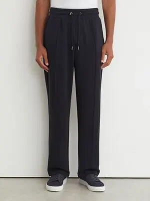 REISS Form Sueded Interlock Jersey Straight-leg Joggers - Navy