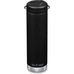 KLEAN KANTEEN Tkwide Insulated Water Bottle With Twist Capreusable Travel Water Bottle With Stainless Steel Strawperfect For Sports & The - Black