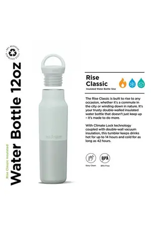 KLEAN KANTEEN 12oz Rise Classic Insulated Water Bottle With Arch Loop Cap
