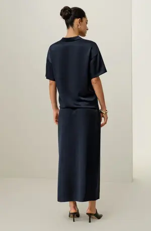 Lilysilk Washable Silk Charmeuse Polo Top