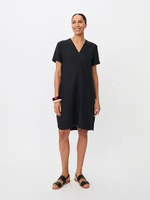 MASAI COPENHAGEN Manareela Linen V-neck Tunic Dress - Black